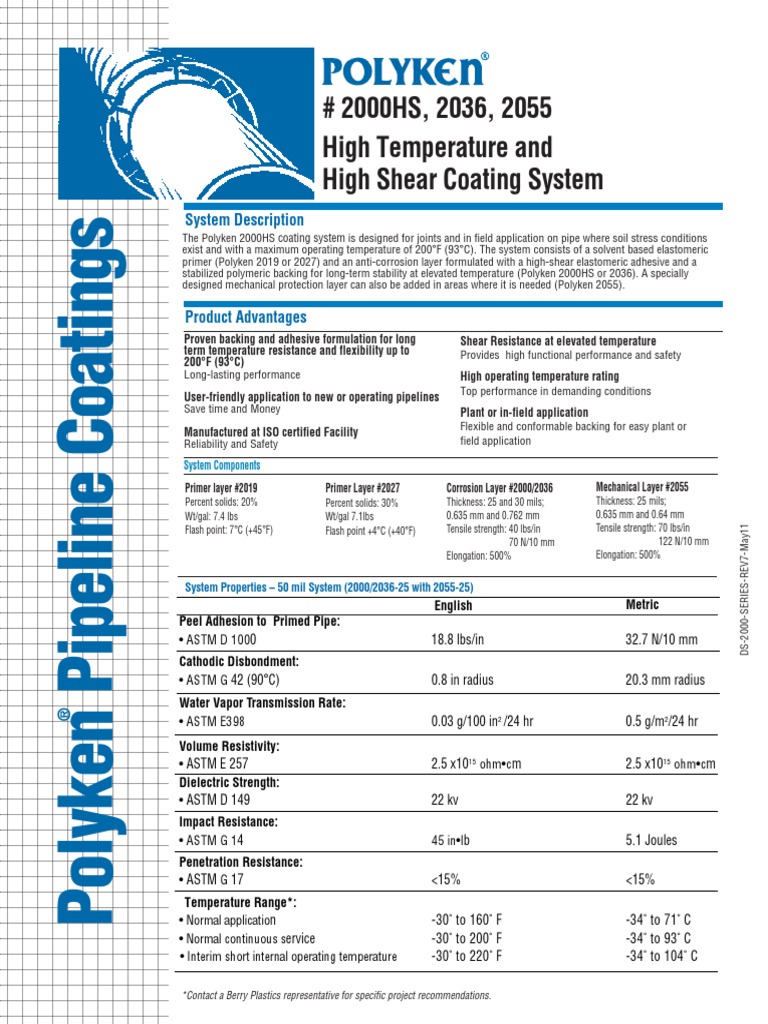 Polyken 2000 High Temp | PDF | Polymers | Building Engineering