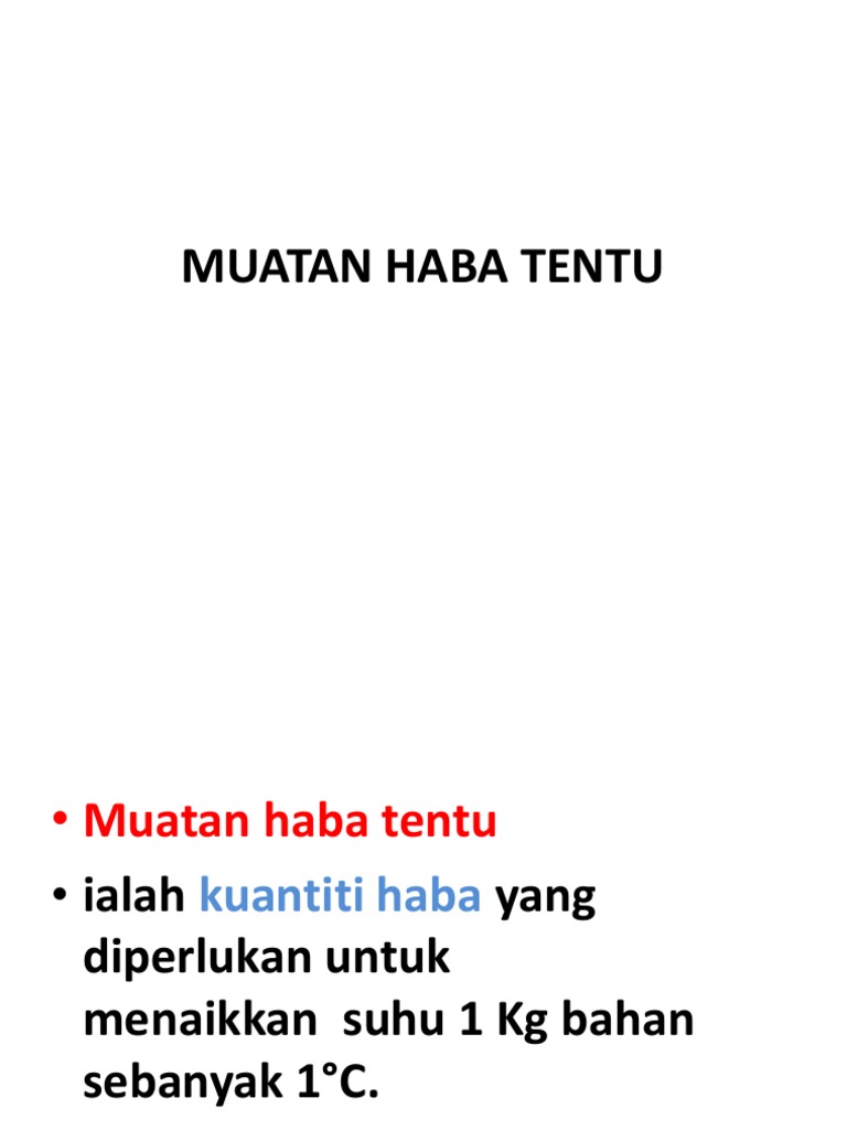 Muatan Haba Tentu | PDF