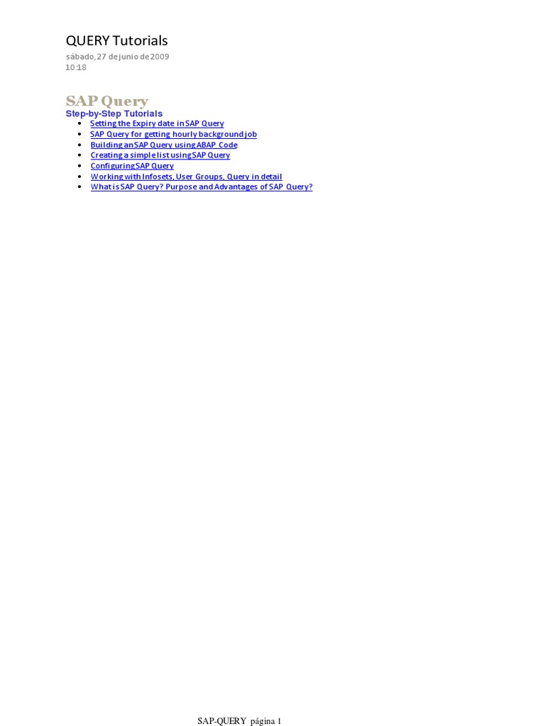 Sap Query | PDF | Information Retrieval | Databases