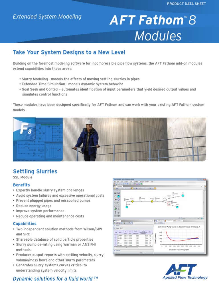 AFT Fathom 8 Modules Data Sheet | PDF | Simulation | Pump