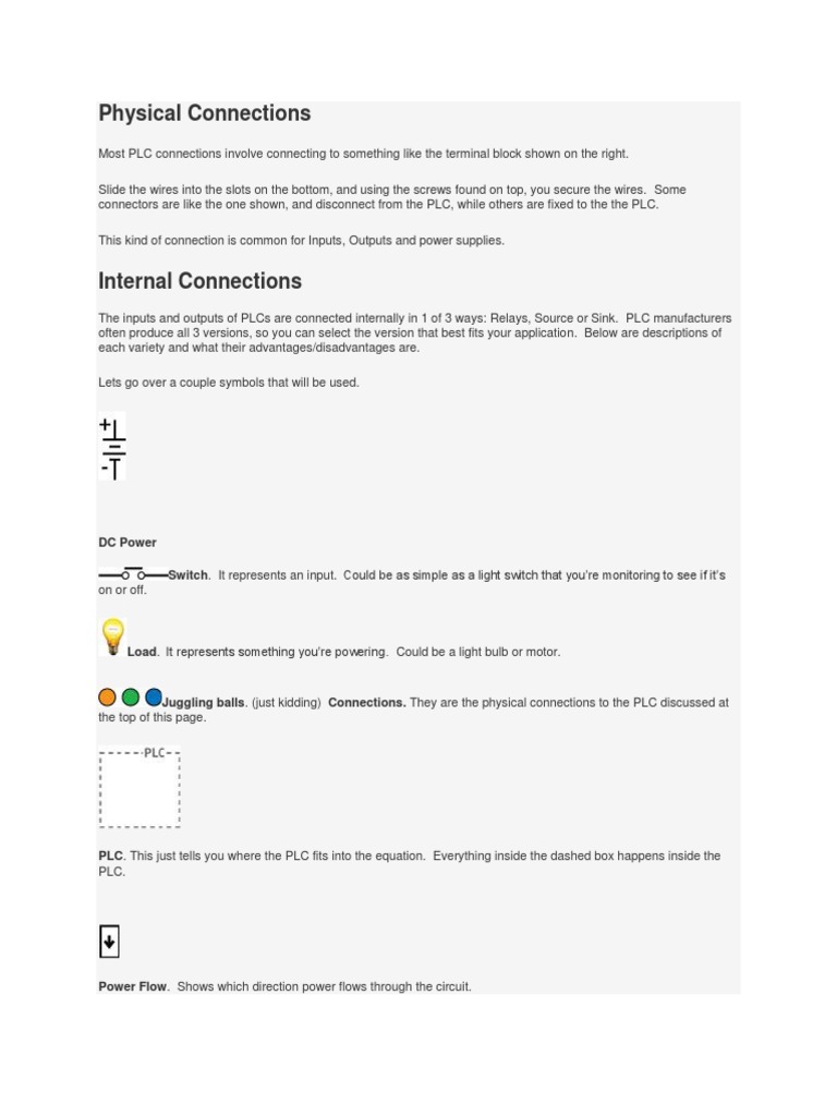 Physical Connections | PDF | Programmable Logic Controller | Data Type