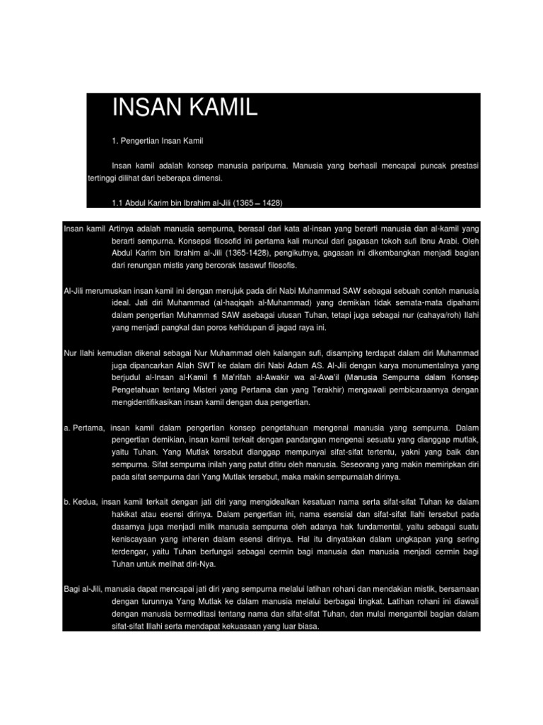 Insan Kamil | PDF