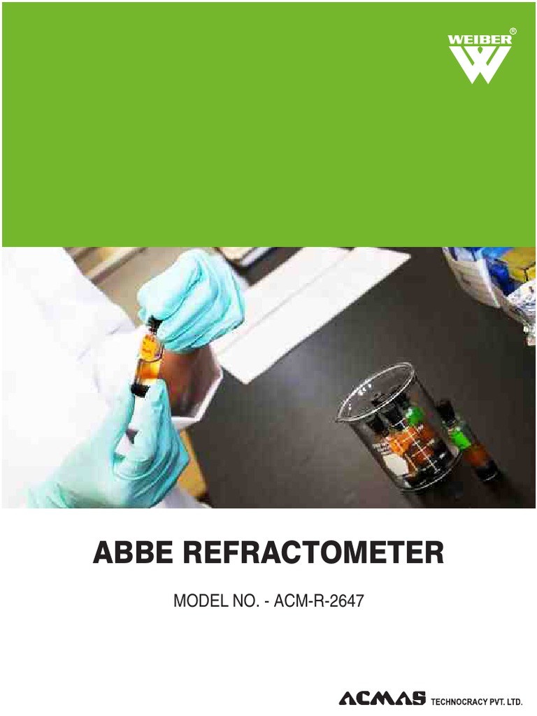 ABBE Refractometer | PDF | Refractive Index | Prism