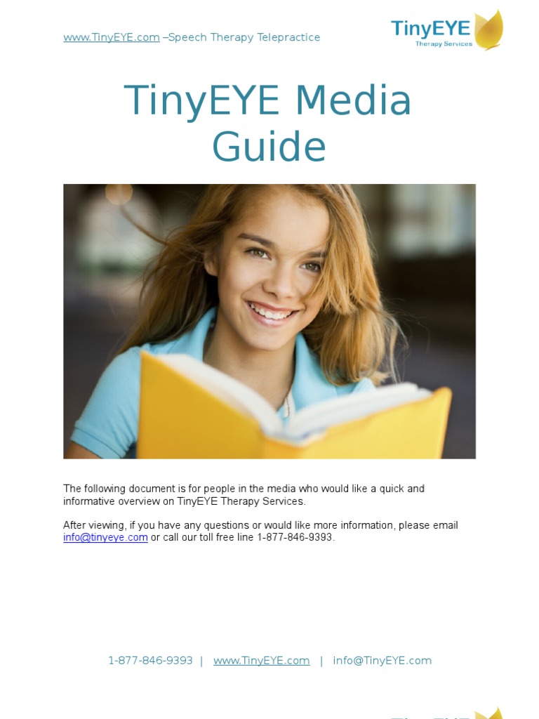 TinyEYE Online Speech Therapy Media Guide | PDF | Speech Language Pathology | Health Care