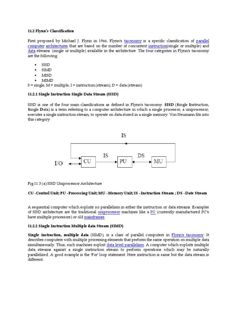 Taxonomy Parallel Computer Architectures Instruction Data | PDF ...