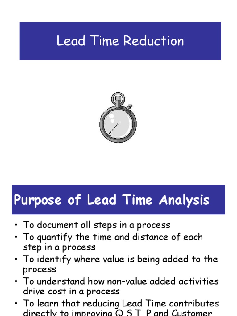 Lead Time Reduction Strategies | PDF | Production And Manufacturing ...