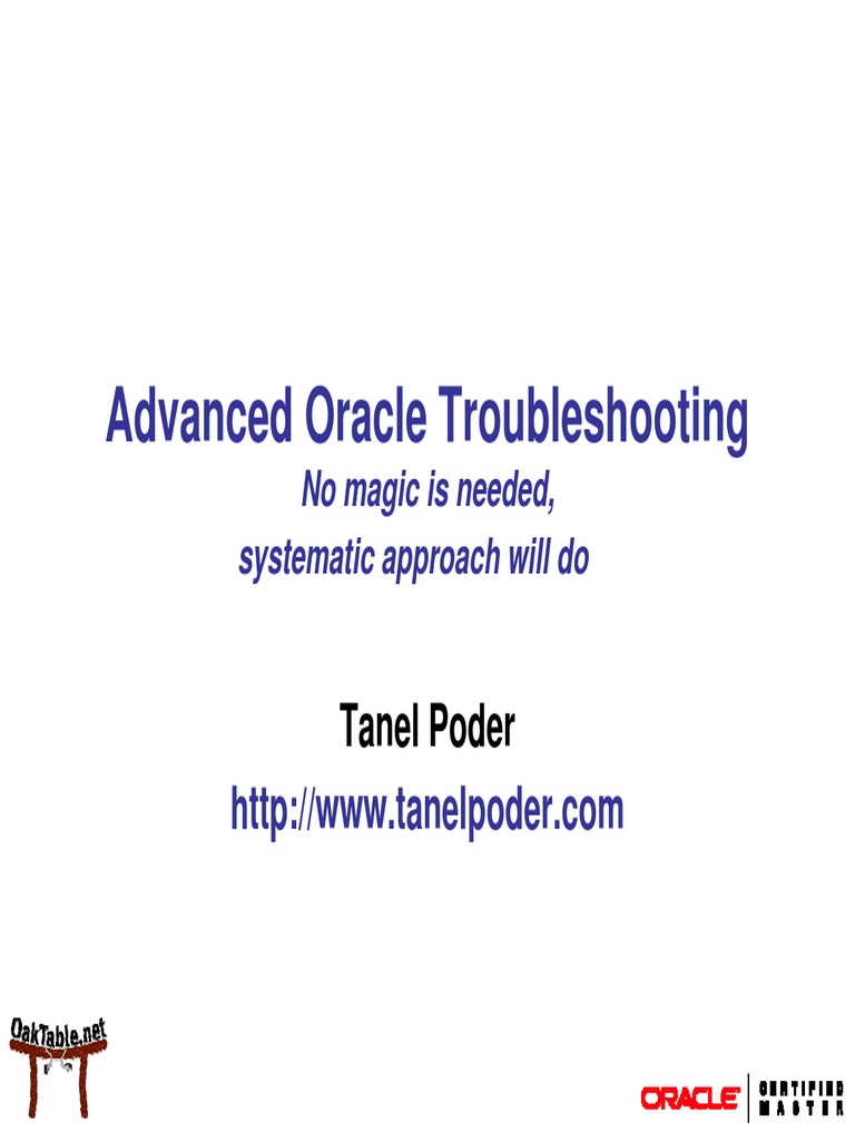 Systematic Oracle Troubleshooting Guide | PDF | Computers