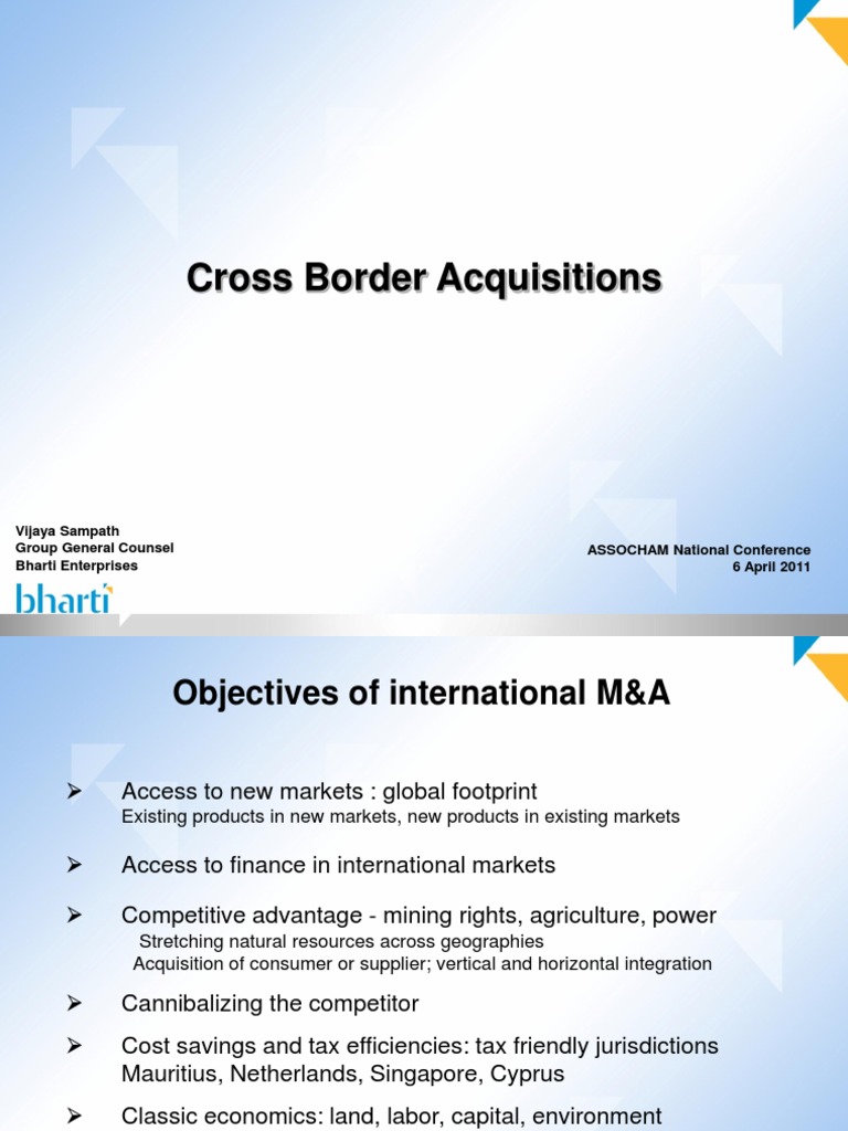 Cross Border Acquisitions | PDF | Due Diligence | Mergers And Acquisitions