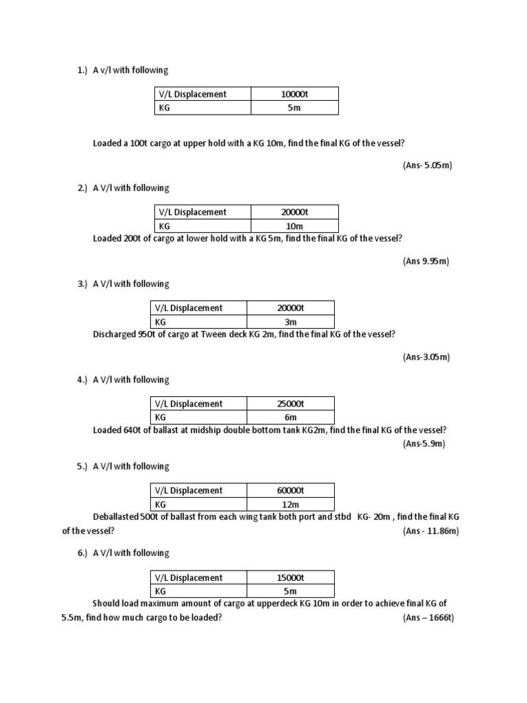 Stability - gg1 | Download Free PDF | Crane (Machine) | Ships