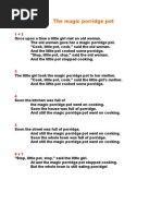 The Magic Porridge Pot Story | PDF