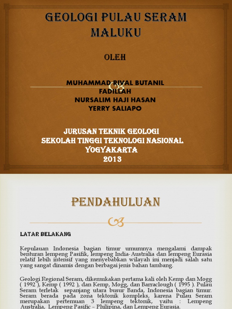 Geologi dan Stratigrafi Pulau Seram | PDF