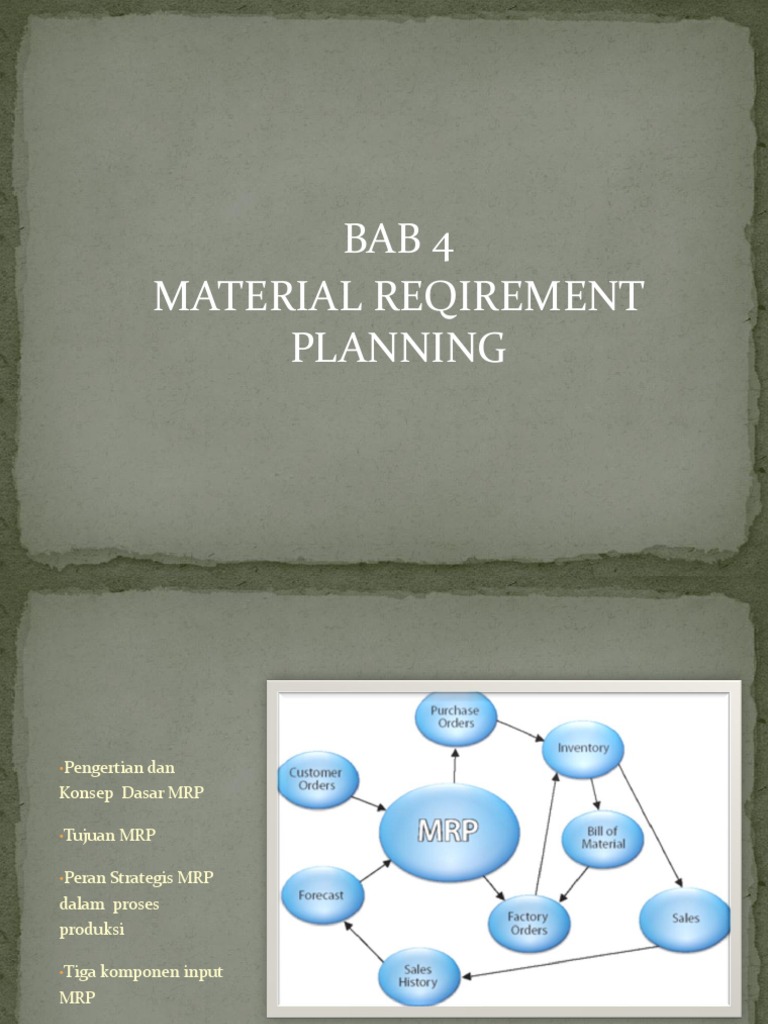 Material Requirement Planning | PDF