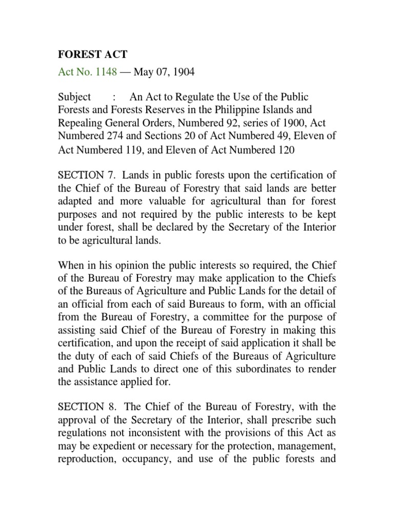 Forest Laws | PDF | Forestry | United States Forest Service