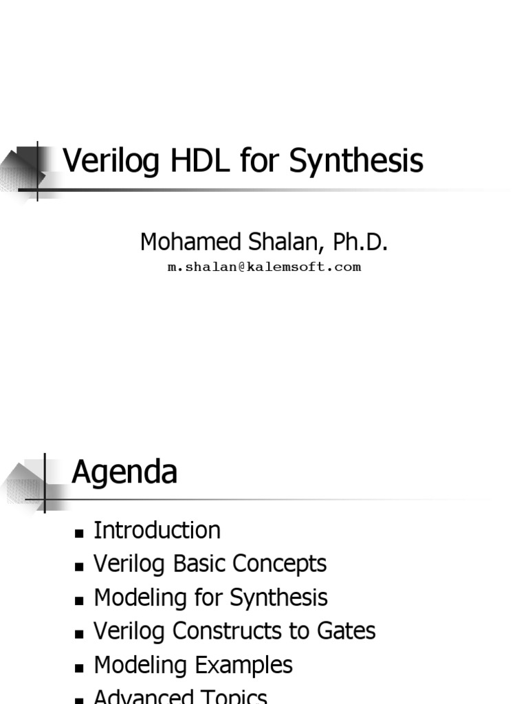 Verilog HDL | PDF | Hardware Description Language | Vhdl