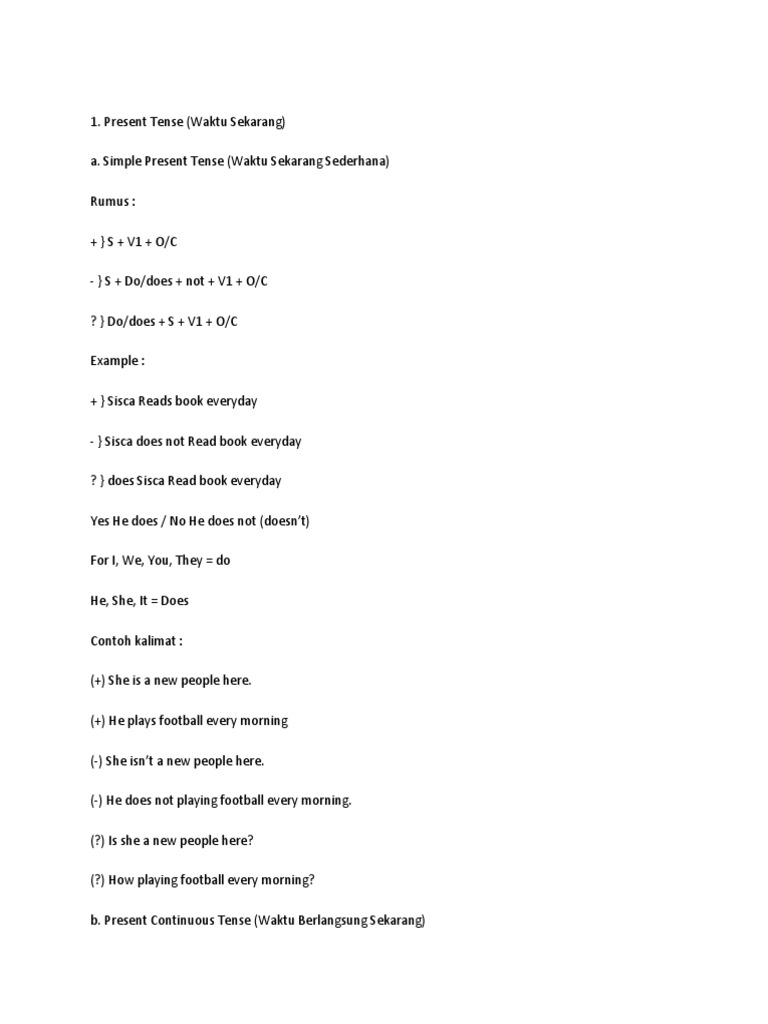 Rumus Grammar Bhs Inggis | PDF