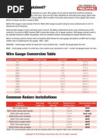 AMPACT Tap Chart | PDF | Wire | Equipment