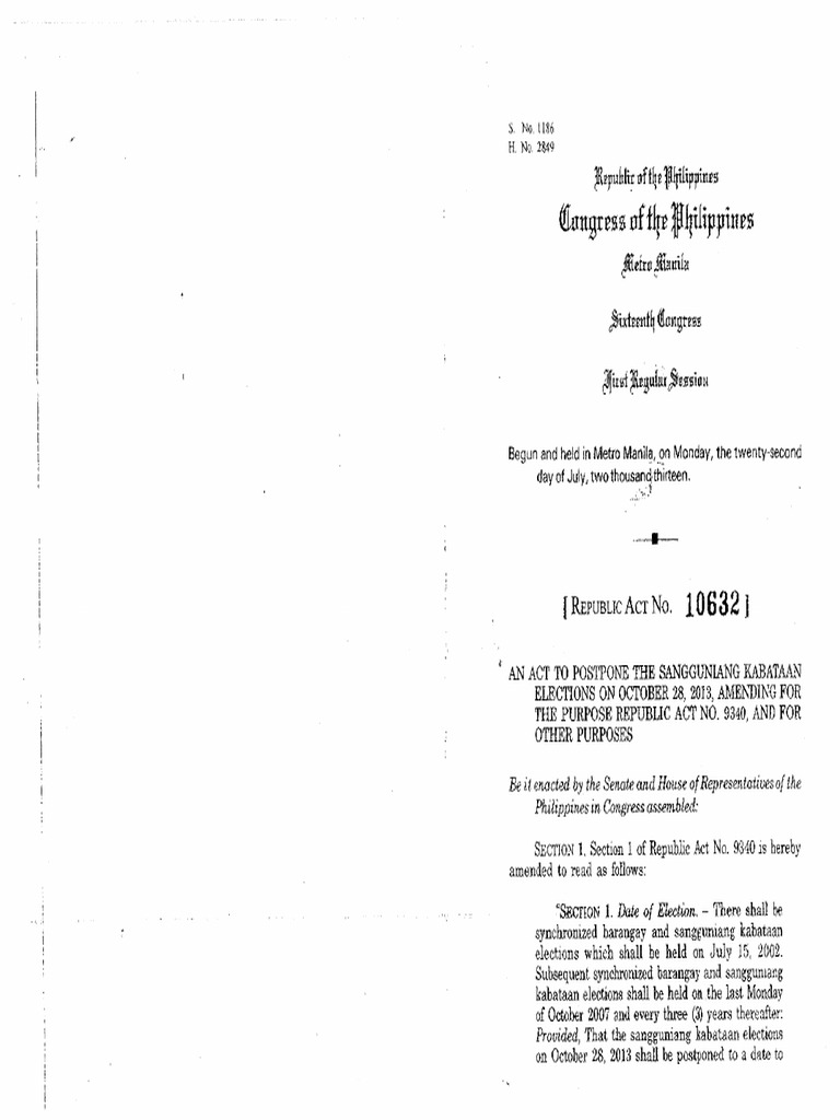 Republic Act 10632 | PDF
