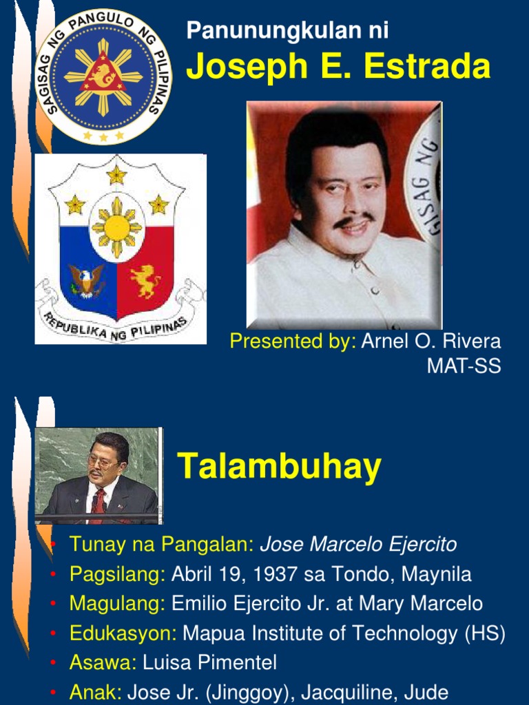 Joseph Estrada Talambuhay