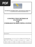 Method Statement For HDPE Pipe Work | PDF | Pipe (Fluid Conveyance ...