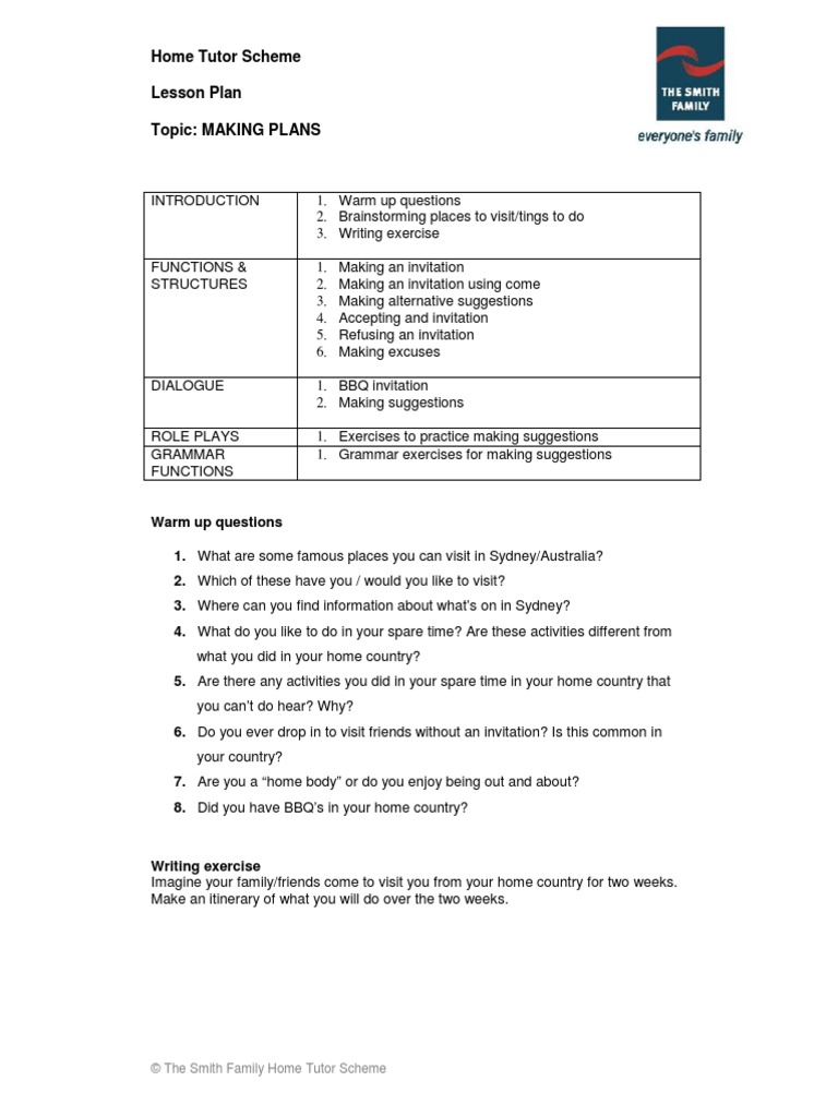 Lesson Plan Making Plans | PDF | Leisure
