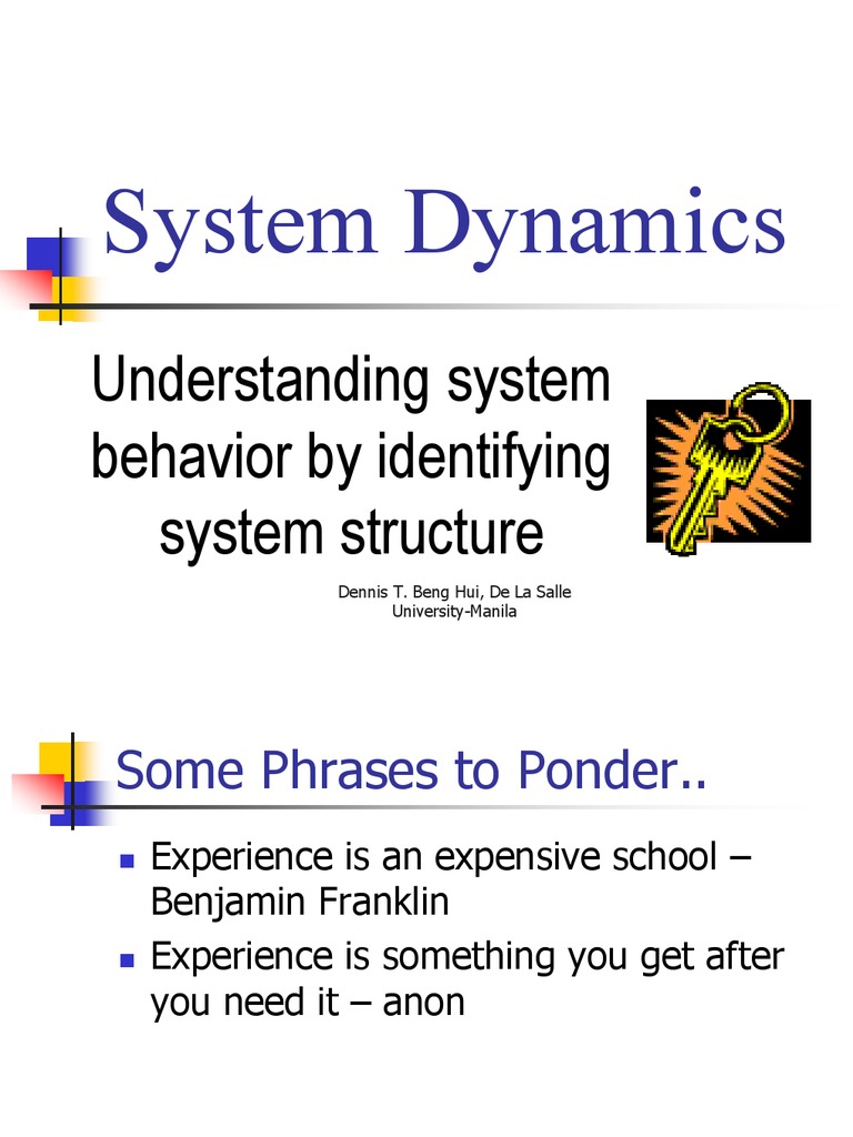 System Dynamics Introduction | PDF | Cognition | Emergence