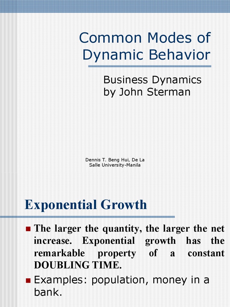 Common Modes of Dynamic Behavior | Chaos Theory | Systems Theory