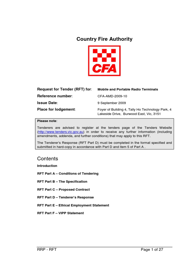 CFA Radio Terminals RFT2 | PDF | Specification (Technical Standard ...