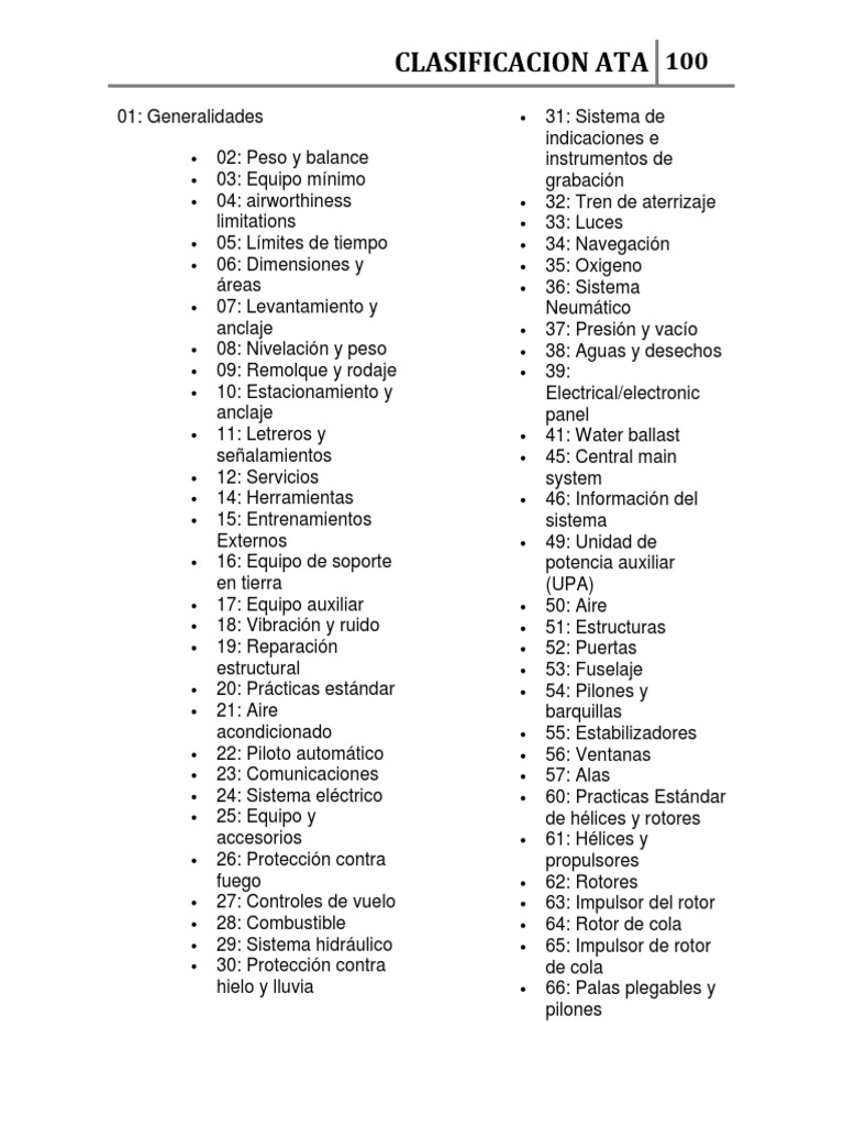 Ata 100 | PDF | Aeronave | Aviación