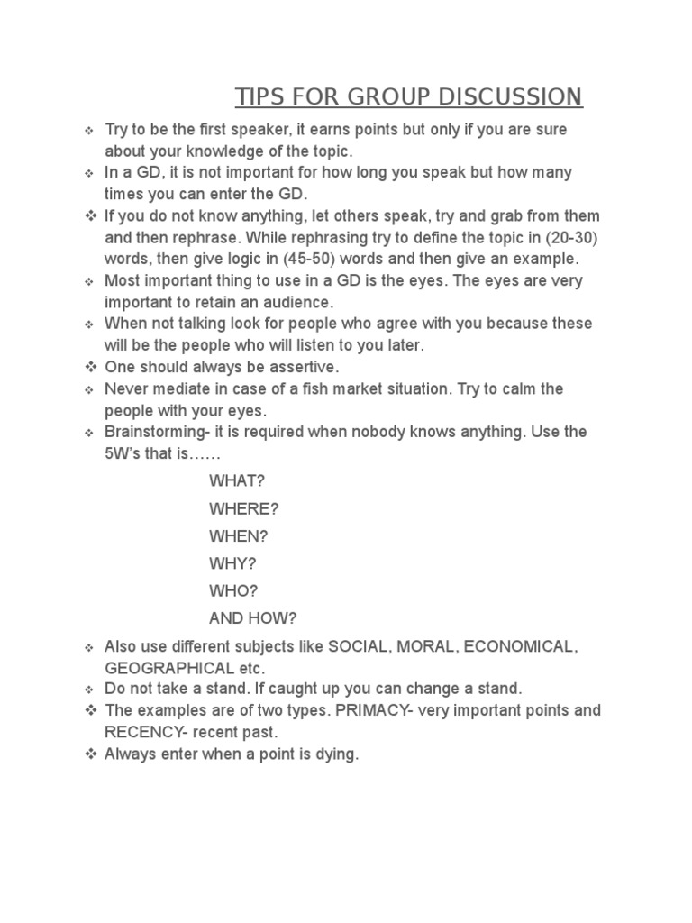 Effective Group Discussion Strategies | PDF