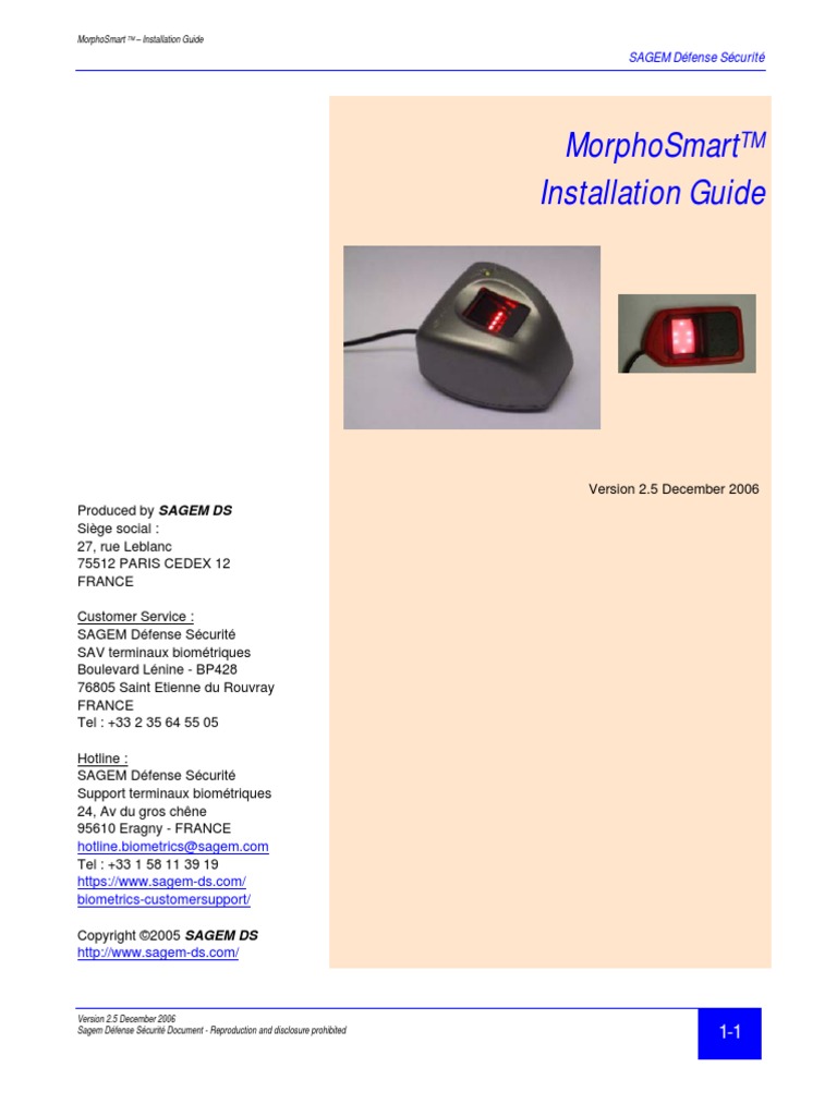 Morpho Smart Installation Guide | PDF | Microsoft Windows | Electromagnetic Interference