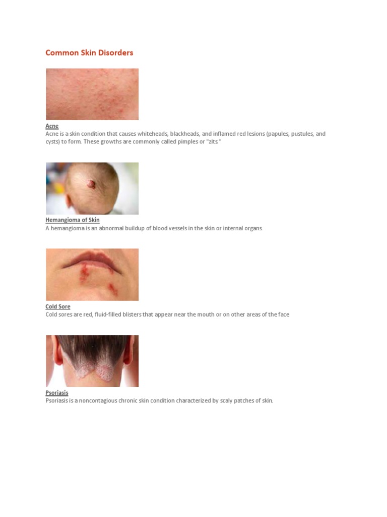 Common Skin Disorders | PDF | Cutaneous Conditions | Dermatitis