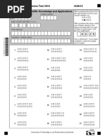Ket Answer Sheet Hoja de Respuesta Audio | PDF