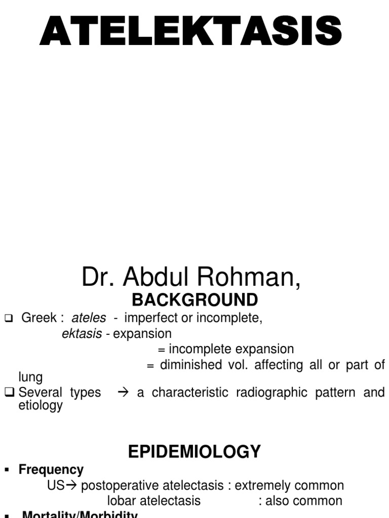 Atelectasis | PDF | Lung | Respiratory System