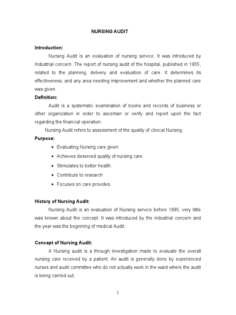 Nursing Audit | PDF | Joint Commission | Nursing