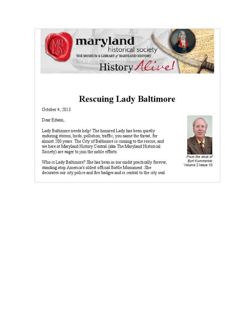 Rescuing Lady Baltimore | PDF | Baltimore | Whisky