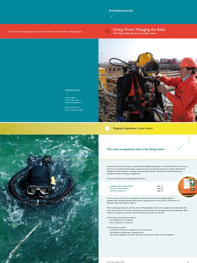 Diving Work Managing The Risks Working Safely Under Water | PDF | Scuba ...