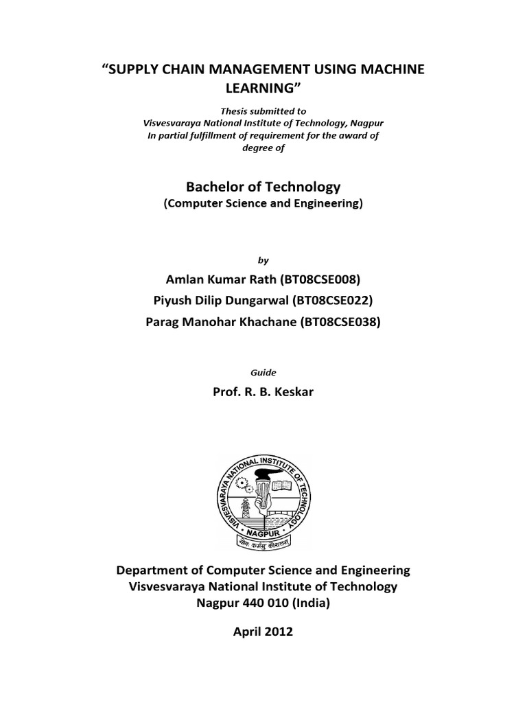 Supply Chain Management Using Machine Learning | PDF | Machine Learning ...