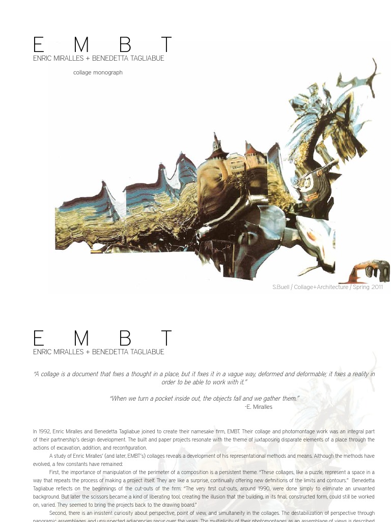 EMBT's Collage Evolution | PDF | Collage | Drawing