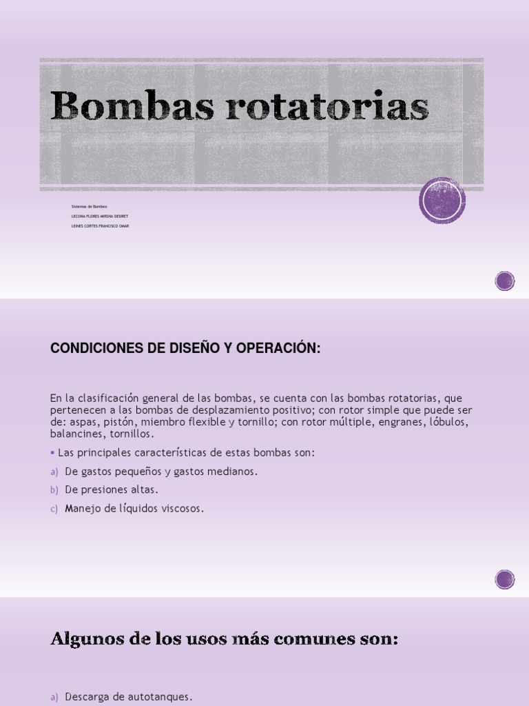 Guía de Bombas Rotatorias | PDF | Bomba | Engranaje