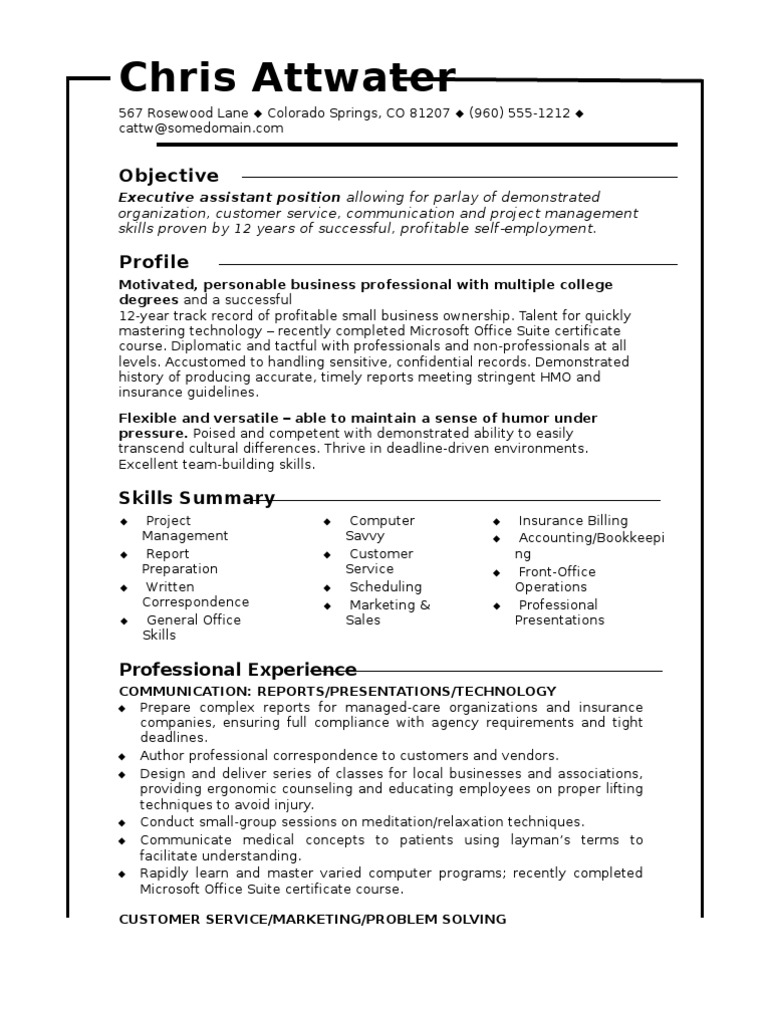 Functional Resume Sample | PDF | Chiropractic | Physician