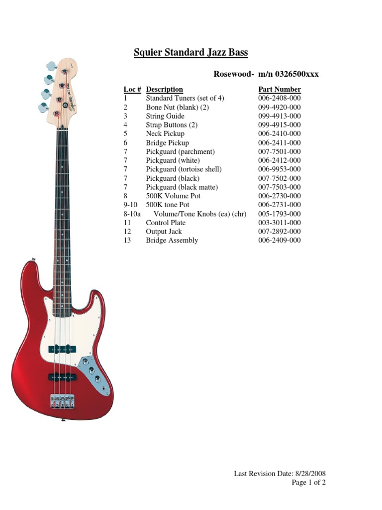 Standard Jazz Bass-Service | PDF