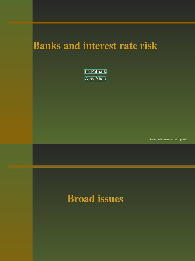 Banks and Interest Rate Risk | PDF | Interest | Interest Rates