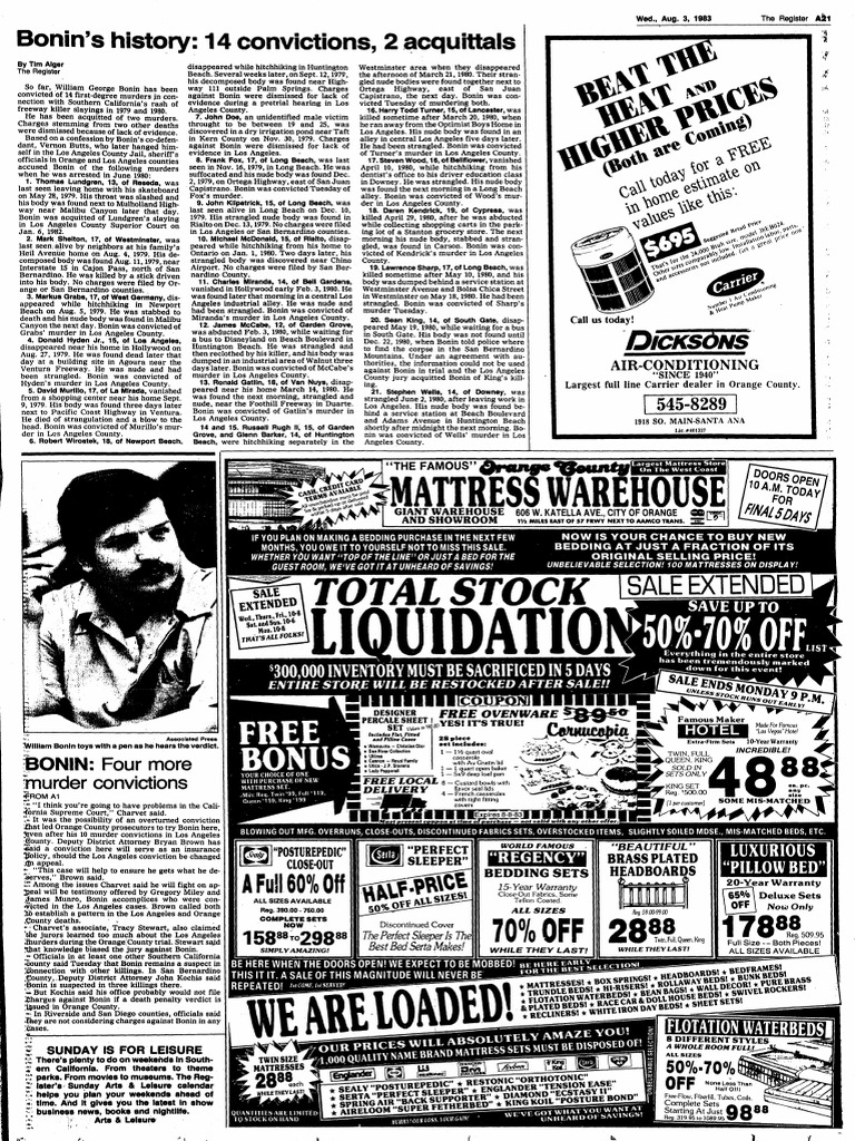 OC Register August 3, 1983 - Bonin Verdict - Part 2 | PDF | Criminal ...