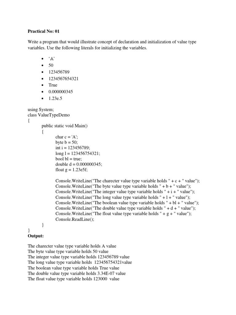 C# Program Main | PDF | Data Type | C Sharp (Programming Language)