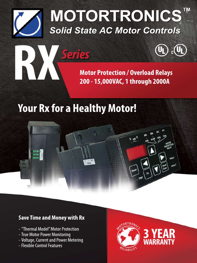 Advanced Motor Protection Relays RX Series | PDF