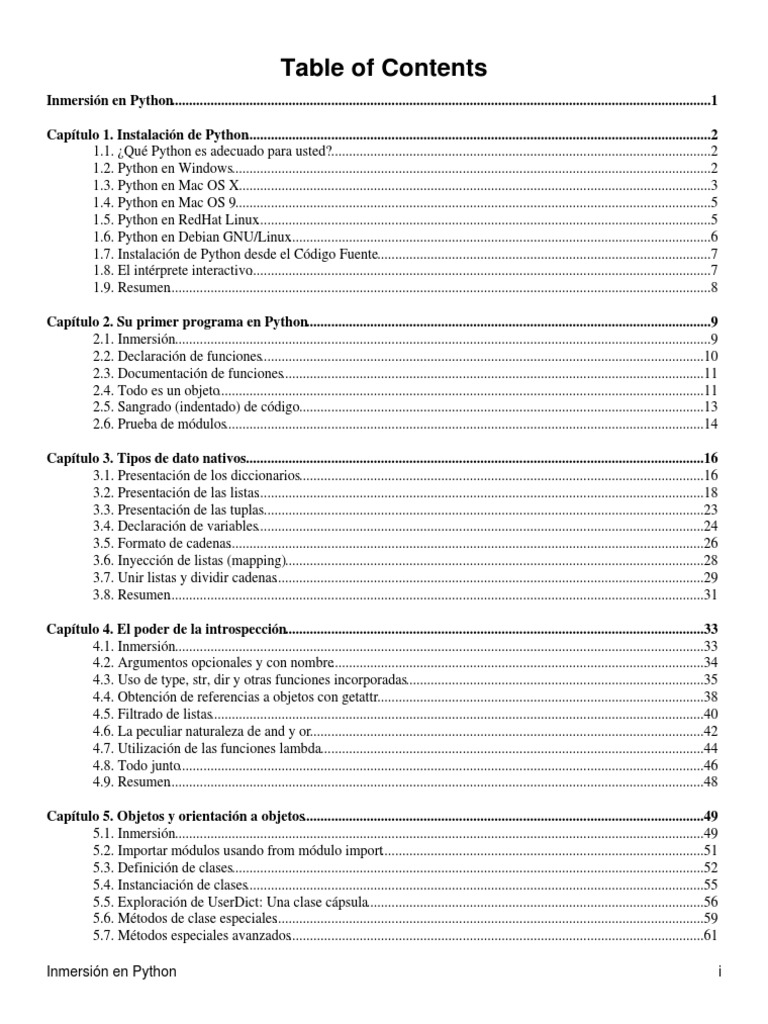 Inmersión en Python | PDF
