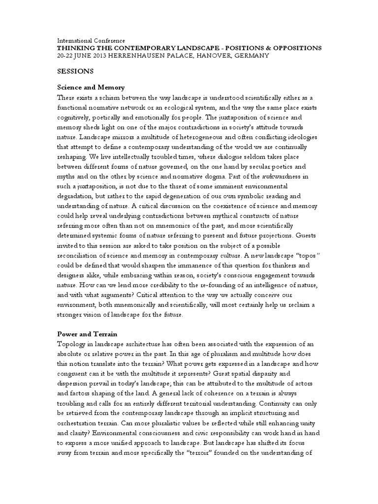 Thinking The Contemporary Landscape | PDF | Landscape | Intelligence