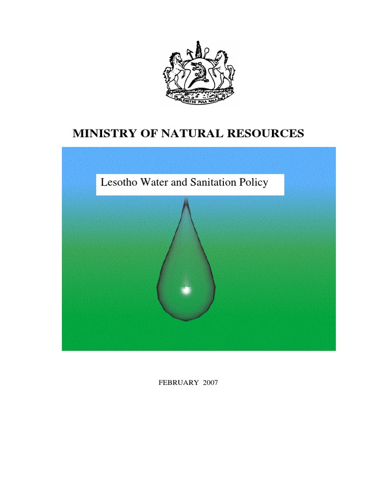 Lesotho Water and Sanitation Policy | Download Free PDF | Water ...