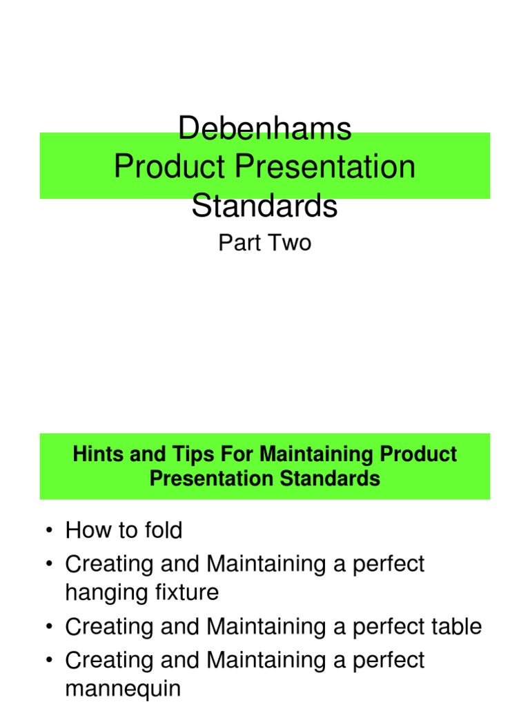 Retail Merchandising Standards Guide | PDF | Home & Garden