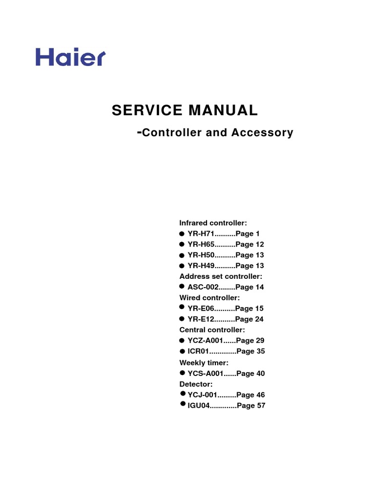 Haier Service Manual | PDF | Air Conditioning | Mechanical Fan